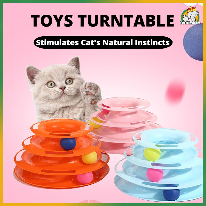 Cat Three-layer Turntable Toy Educational Interactive Toy Cat Turntable ...