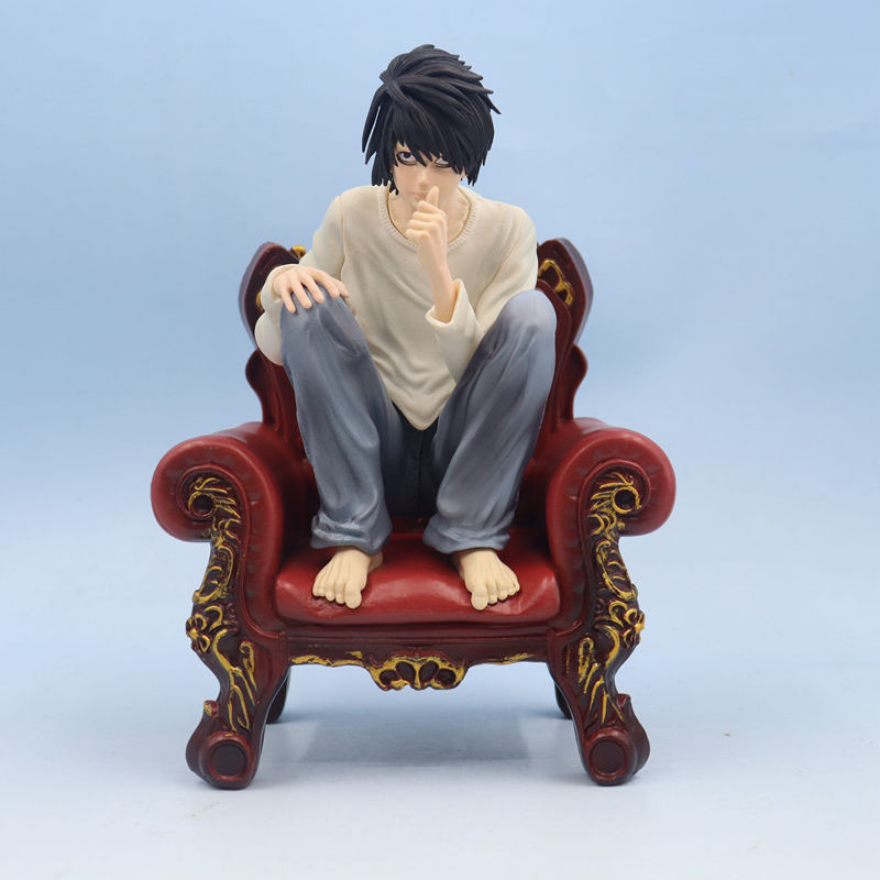 17cm GK Death Note L Lawliet Anime Figure Coffee Watari & L Action ...