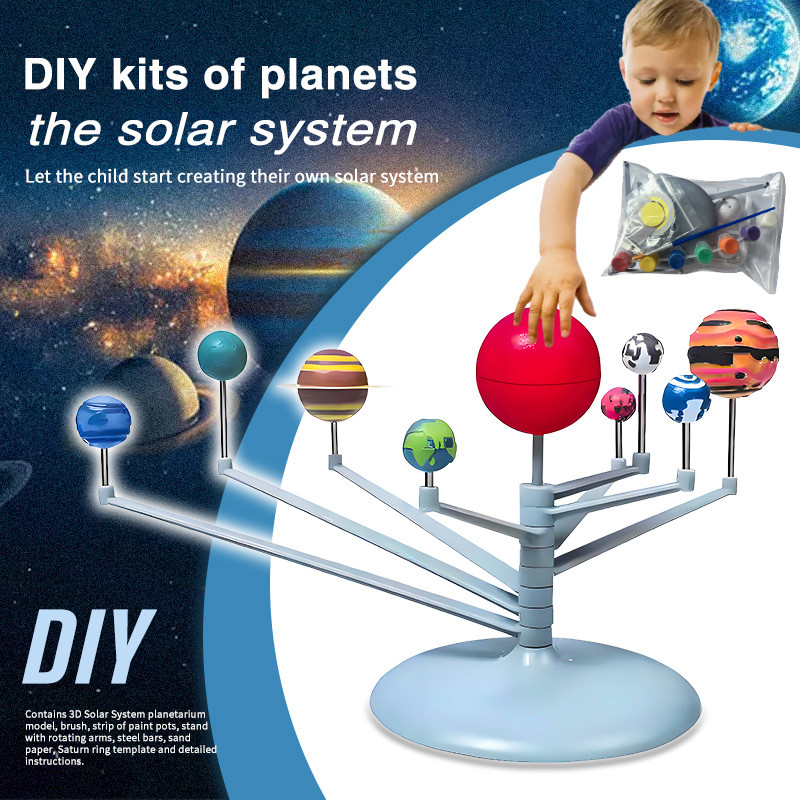 Ball Stand Creative Planetarium Set Educational Toy DIY Solar System ...