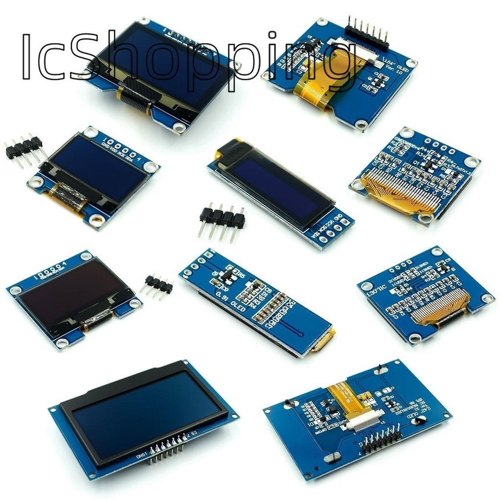 0.91 0.96 1.3 1.54 2.42 inch IIC Serial White blue OLED Display Module ...