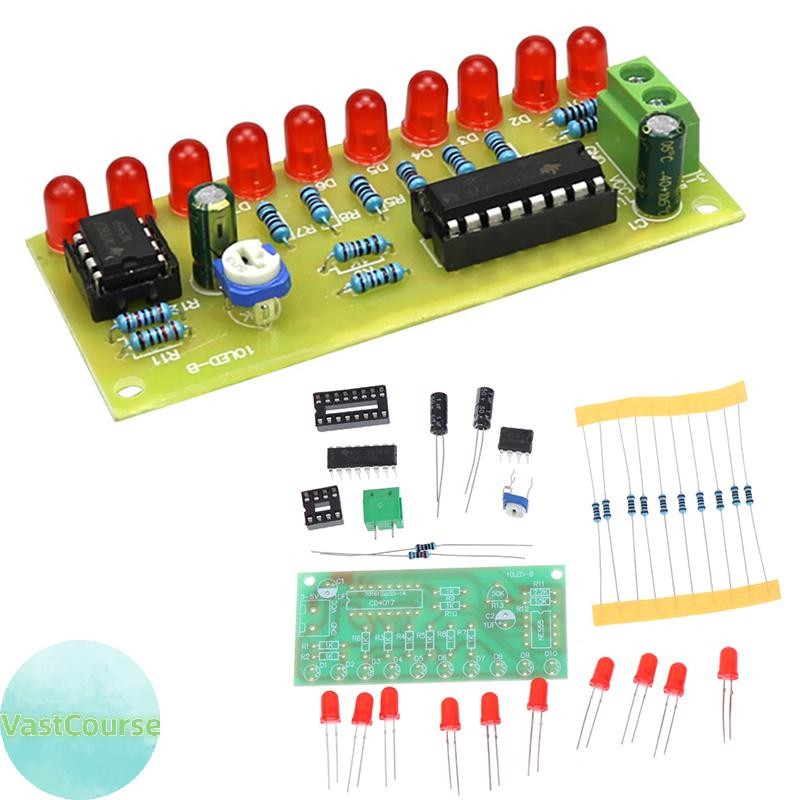 VastCourse LED chaser flowing water light ne555 module + cd4017 pcb ...