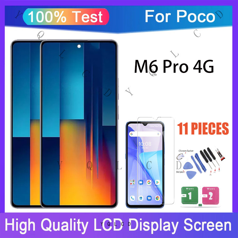 Original AMOLED Poco M6 Pro 4G LCD Display Touch Screen With Frame ...