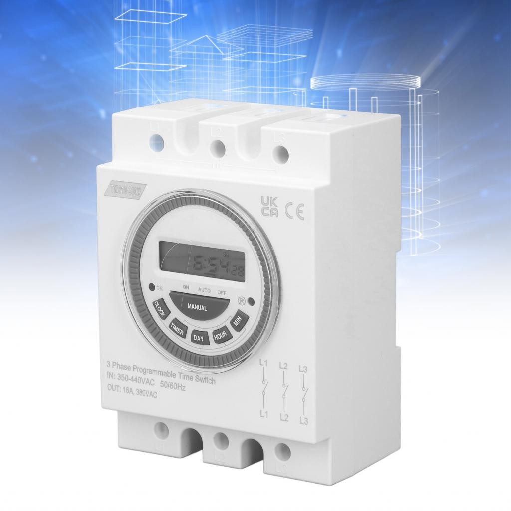 Buybybuy Timer Switch 3 Phase 7 Days 24 Hours Programmable 18 On Off ...