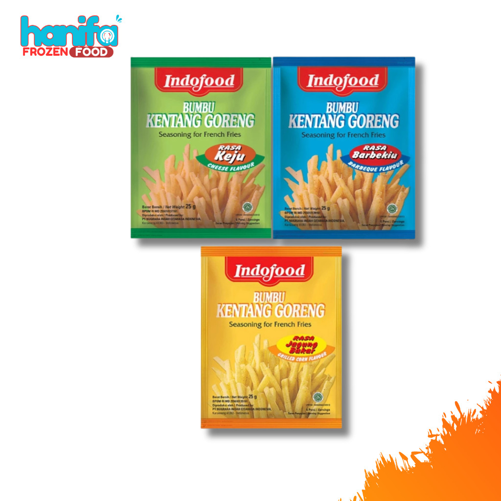 Indofood Fried Potato Seasoning Various Flavors Grilled Corn Barbecue ...