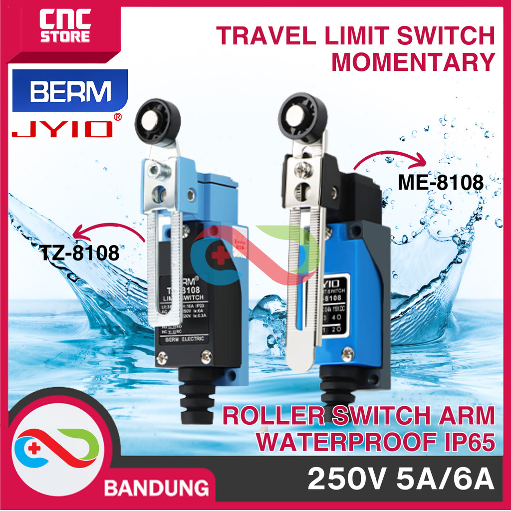 Travel Limit Switch Momentary Roller Switch Arm Waterproof IP65 5A 250V ...