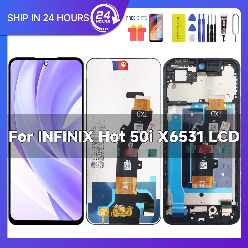 LCD For Infinix Hot 50i / X6531 X6531B LCD Display with Frame Touch ...