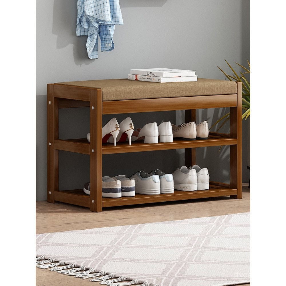 Shoe Changing Bench with Coat Rack, Integrated Entryway Storage Rack ...