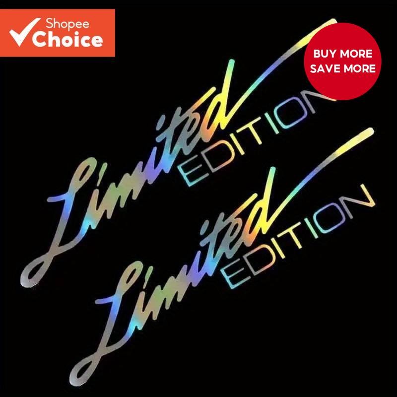 2-Pack Limited Edition Reflective Car Decals - Self-Adhesive PVC ...