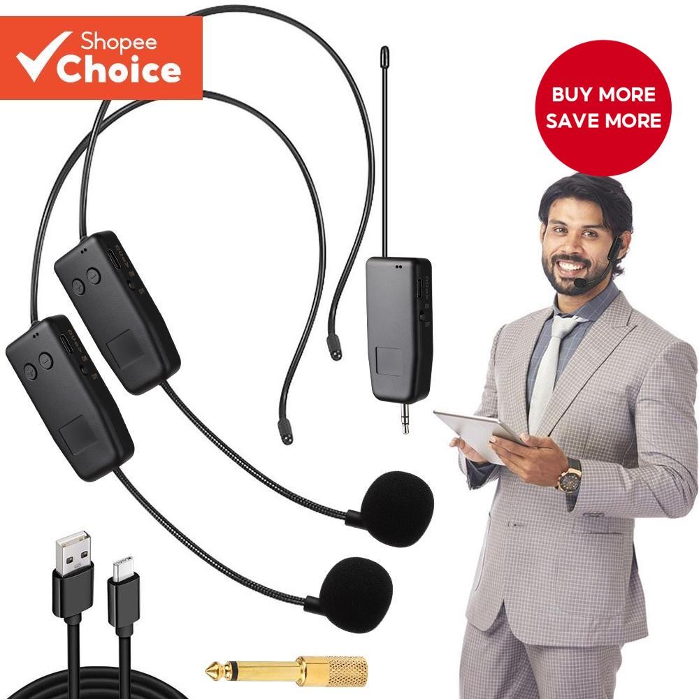 2.4G Head-Mounted Wireless Microphone Transmitter Receiver for ...