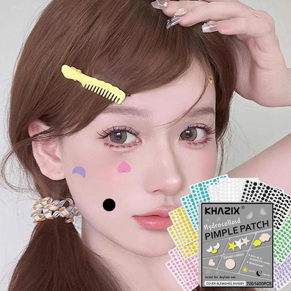 1400pcs Color Acne Patch Set Hydrocolloid Light Acne Non-irritating ...