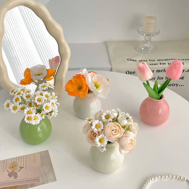 INS Style Ceramics Flower Vases Home Decor | Shopee Philippines