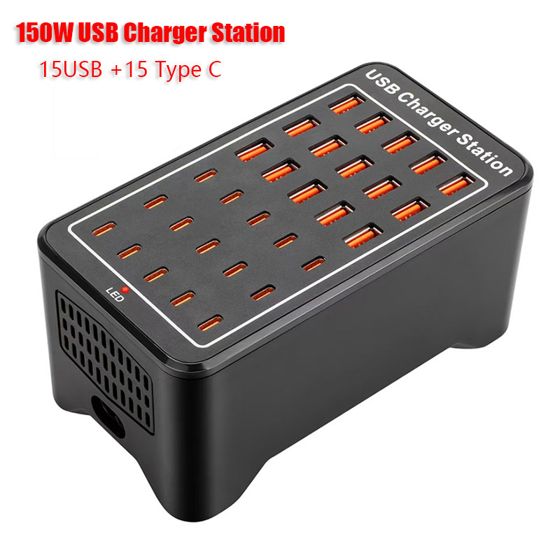 Multi USB Charger Station USB Type C Fast Charging Port Universal ...