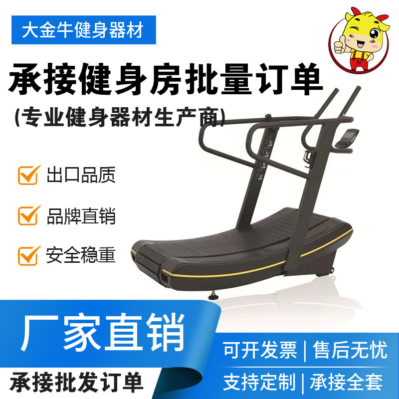 Non-Power Treadmill for Gym Use, Cardio Fitness Equipment, Curved ...