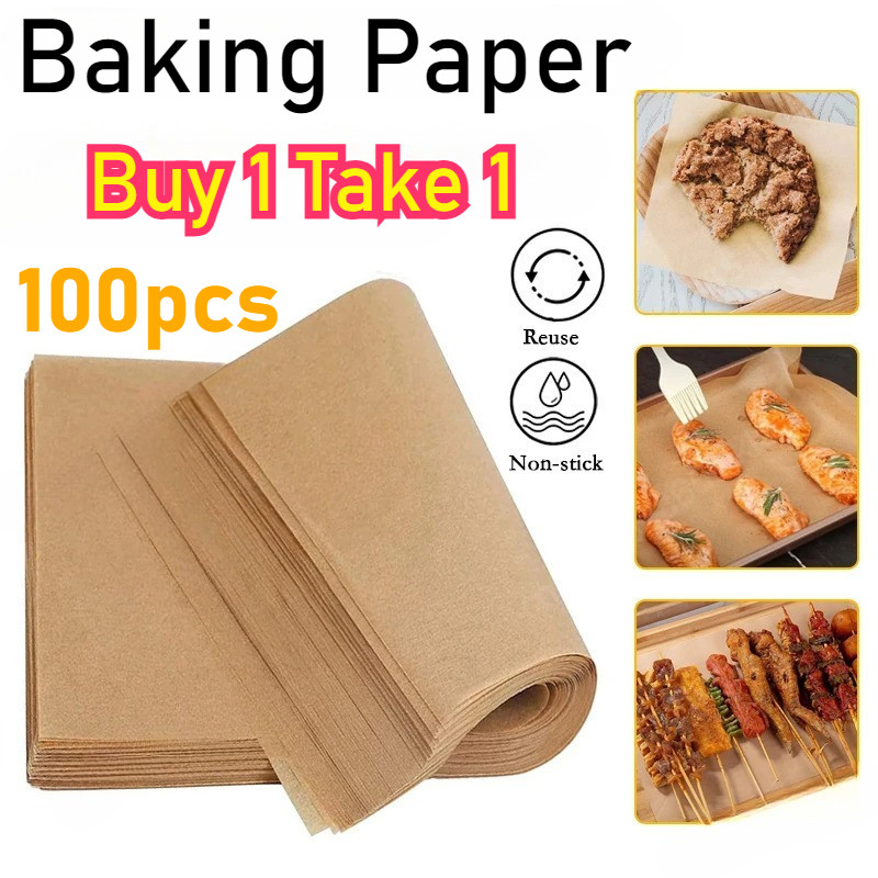 【Buy 1 Get 1】Kitchen Baking Paper Non-Stick Unbleached Wax Paper Oil ...