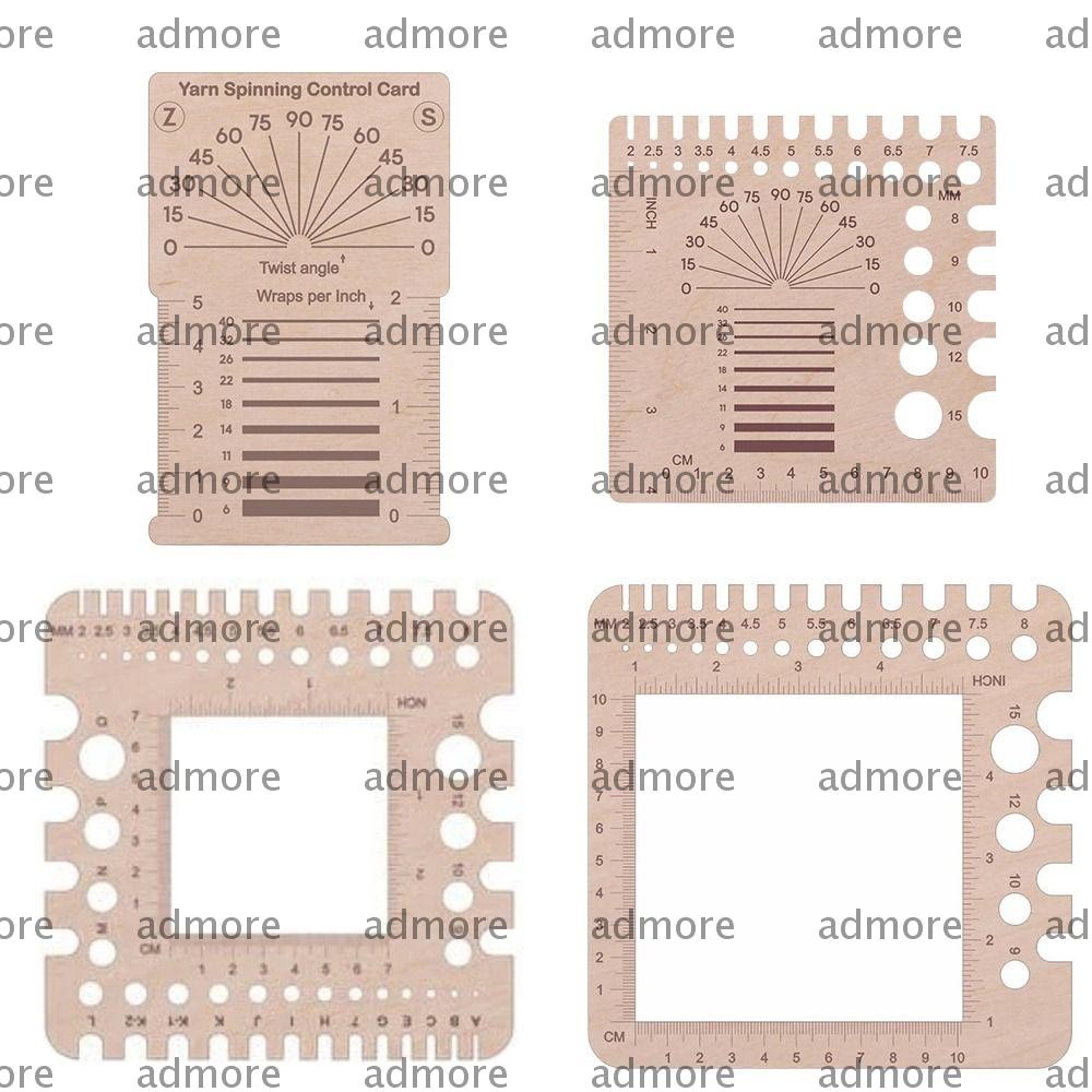 ADMORE Knitting Needle Gauge, Wrapping Braided Rope Measure Rule ...