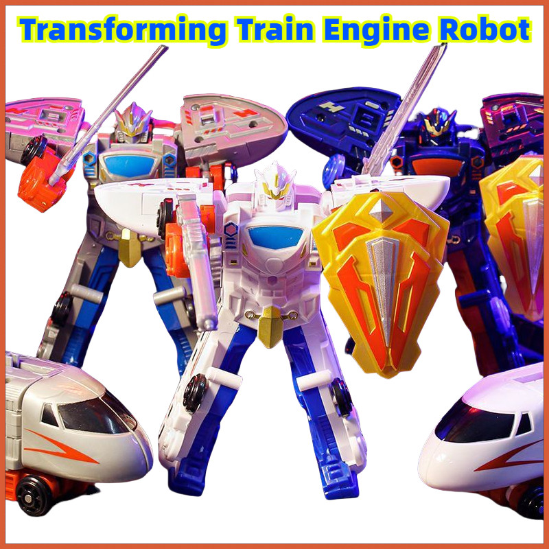 Transforming Train Engine Robot Toy for Boys High-Speed Bullet Train ...