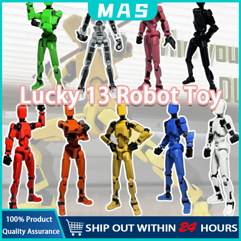 MAS Lucky 13 Action Figure 3D Dummy 13 Robot Toy Movable Figures ...