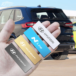 Hyundai Accent Mirror Metal Car Logo Sticker 3D Stainless Steel Badge ...