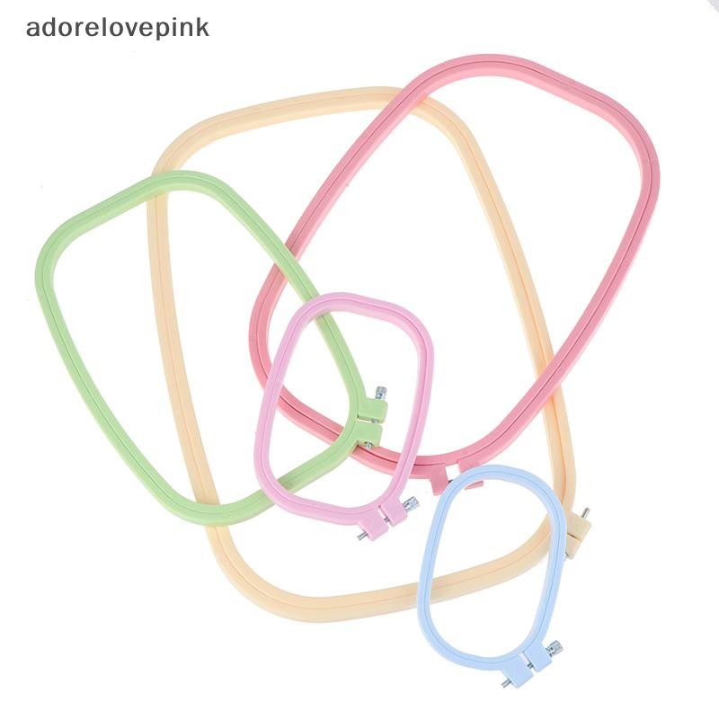 adorelovepink 5 Size Plastic DIY Embroidery Hoops Square Shape Cross ...
