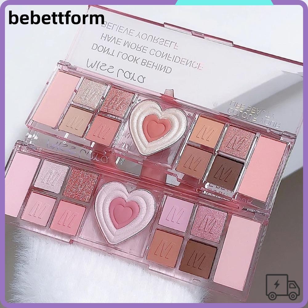 LUCKY Pink Eyeshadow Palette, Love Heart Highly Pigmented Eyeshadow ...