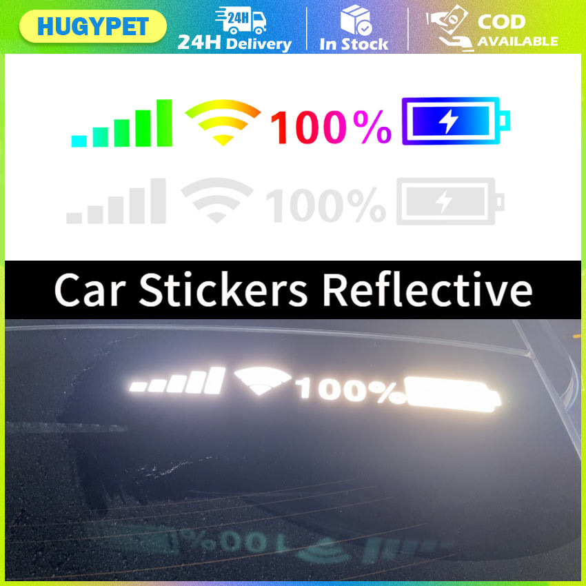 Car Windshield WIFI 100 % Battery Pattern Sticker Signal Decals Auto ...