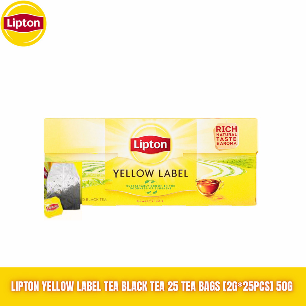 Lipton Yellow Label Tea Black Tea 25 Tea Bags (2g x 25 Tea Bags) 50g | Shopee Philippines