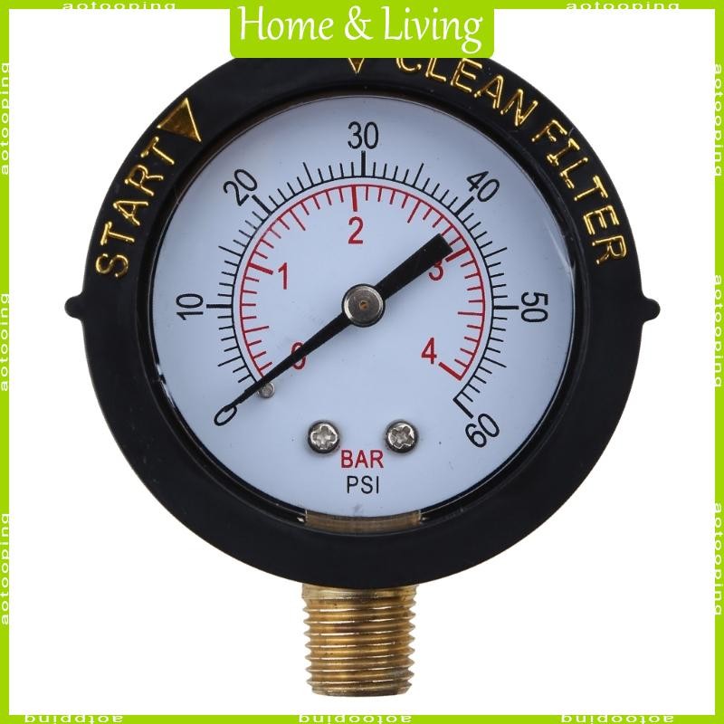 AOTOO Swimming Pool Filter Pressure Gauge Spa Aquarium Water Pressure Gauge 1 4 NPT | Shopee ...