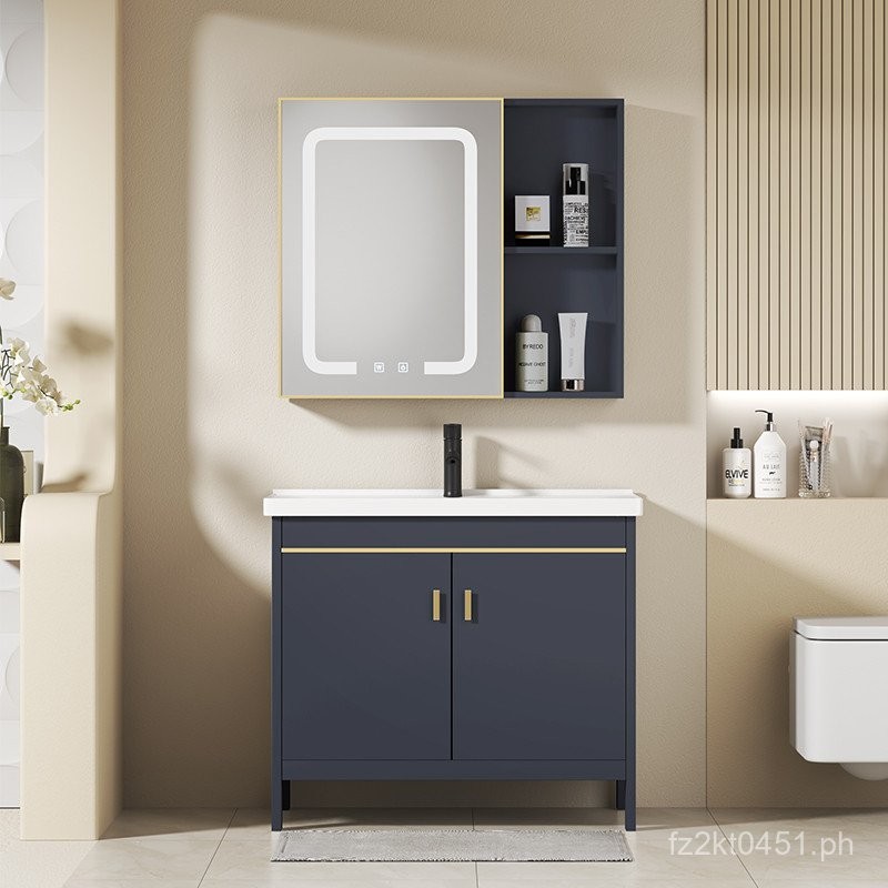 Integrated Combination Bathroom Floor-Standing Wash Basin Modern Simple ...