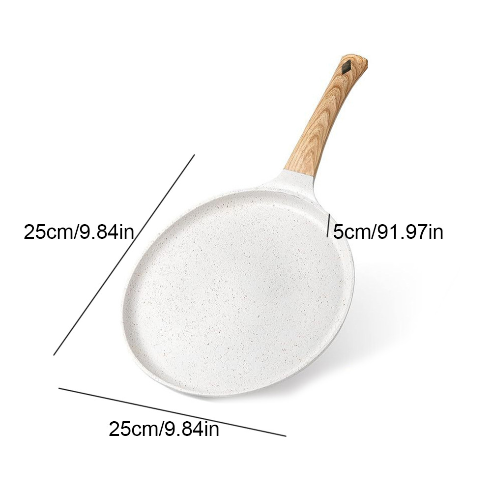 Non-Stick Egg Pan with Heat Resistant Handle Crepe Maker Pan Tortillas ...