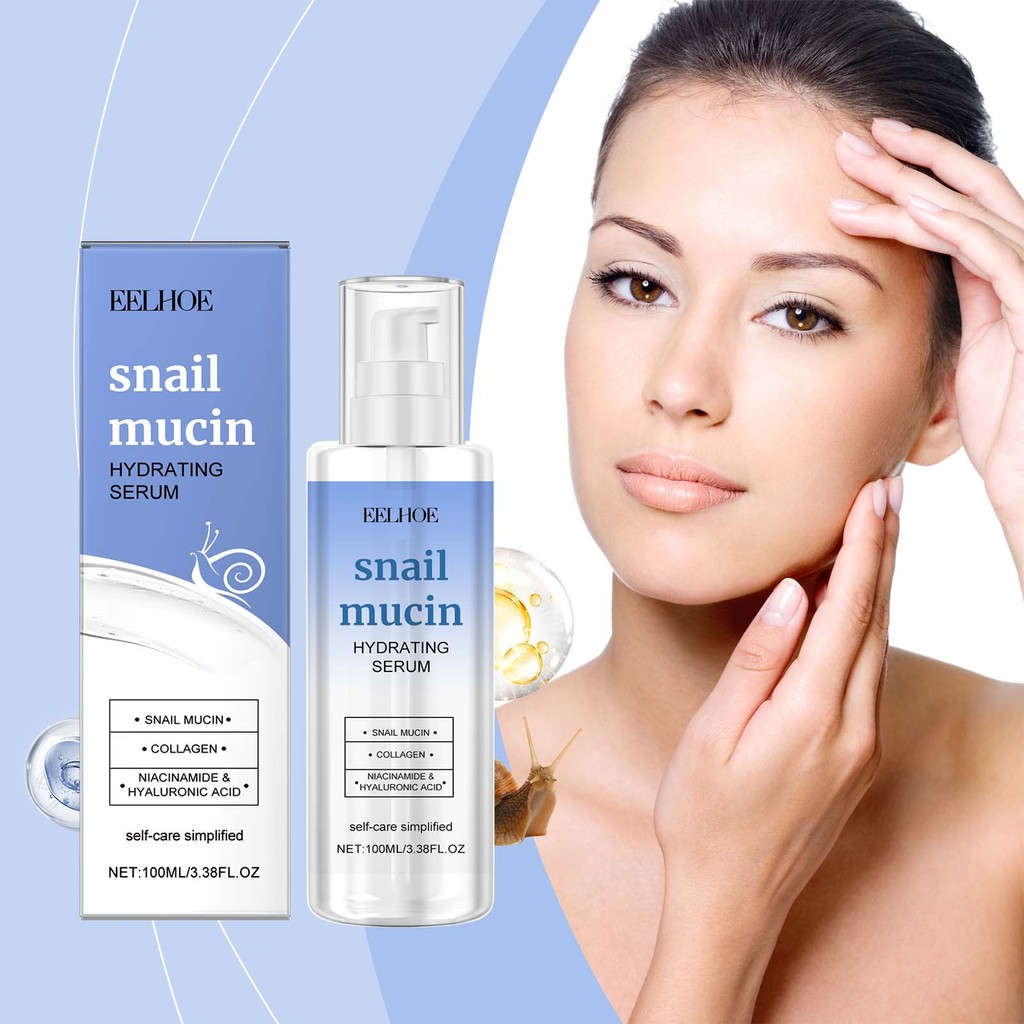 Snail Mucin Serum Moisturizer - Hydrating Serum for Face with Collagen ...