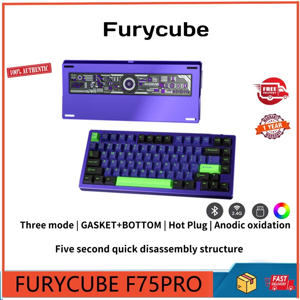 FURYCUBE F75PRO aluminum alloy three mode customized mechanical ...