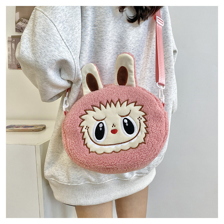 LABUBU Crossbody Bag Popmart Cartoon Backpack Doll Composite Plush Bag ...