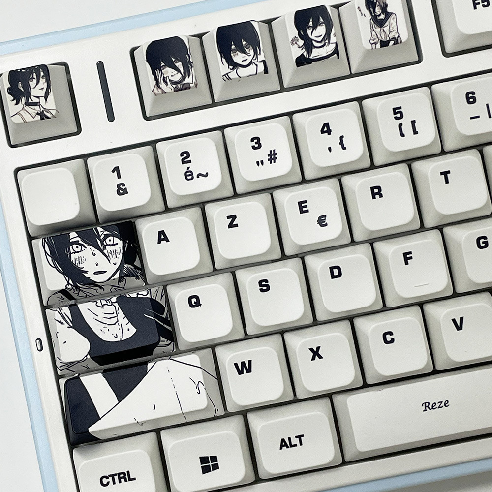 Reze Keycaps Cherry Profile PBT Dye Sublimation Chainsaw Man Keycaps ...
