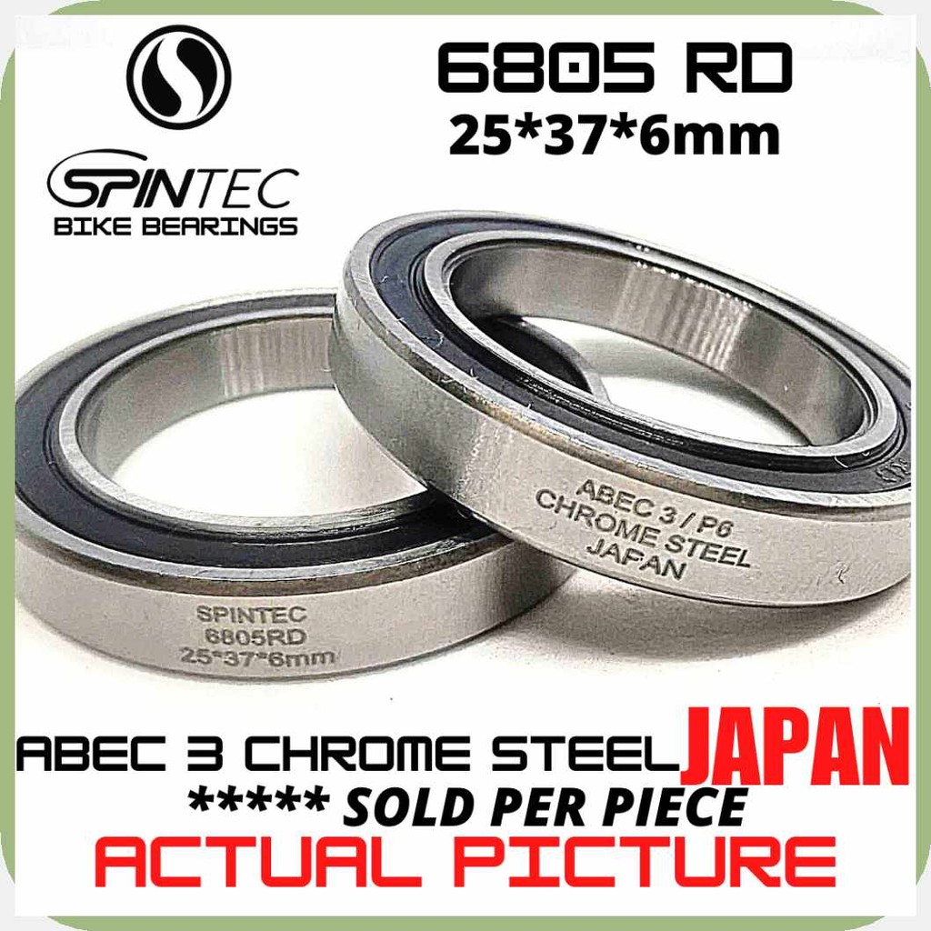 SPINTEC,Xj/6805[Qq^RD>CC)Japan}ny)Chrome}S)Steel}L*Rubber~E*Sealed~y*Bearings for Bike Bottom ...
