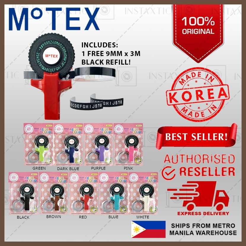 MOTEX@JA>E-101_Ej|Label]nX.Maker$Is/with$PR/1$LJ/FREE$k/Refill#t.(BLACK) | Shopee Philippines