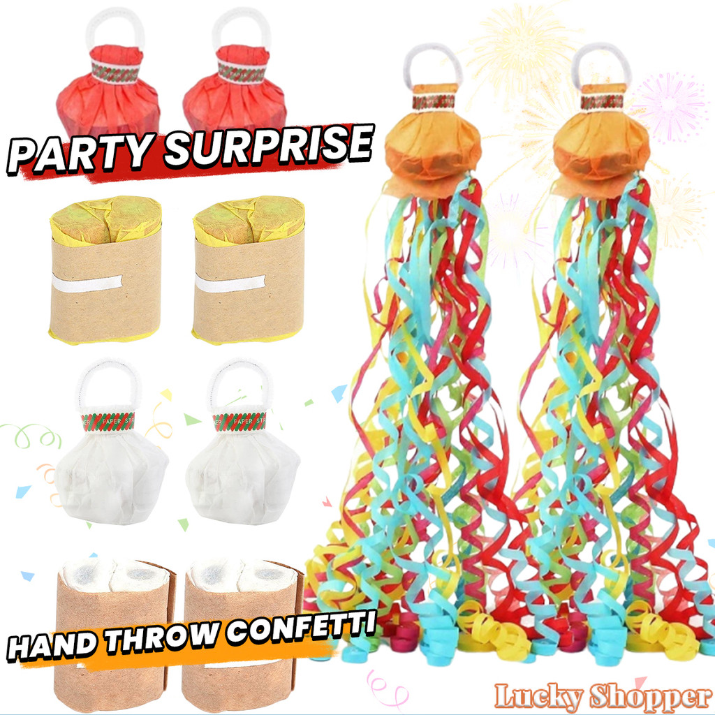 LSP Party Hand Throwing Confetti Poppers Wedding Birthday Throw ...