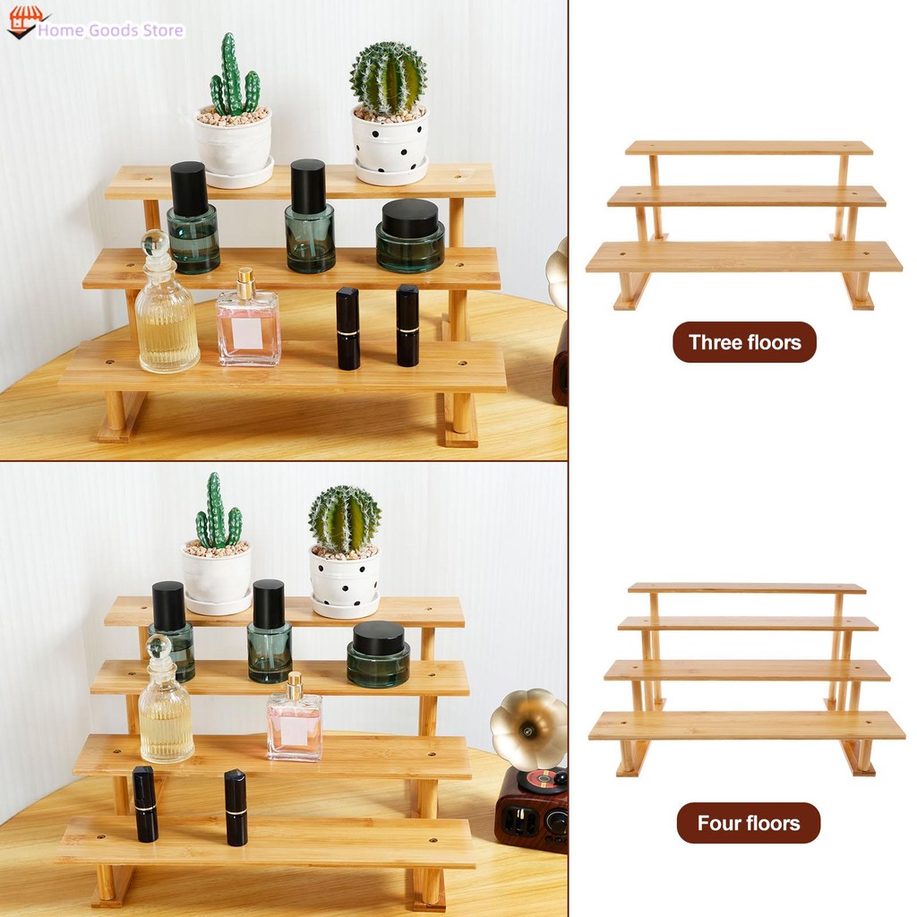 Bamboo Cupcake Display Riser Figurines Display Stand Multi Layer ...
