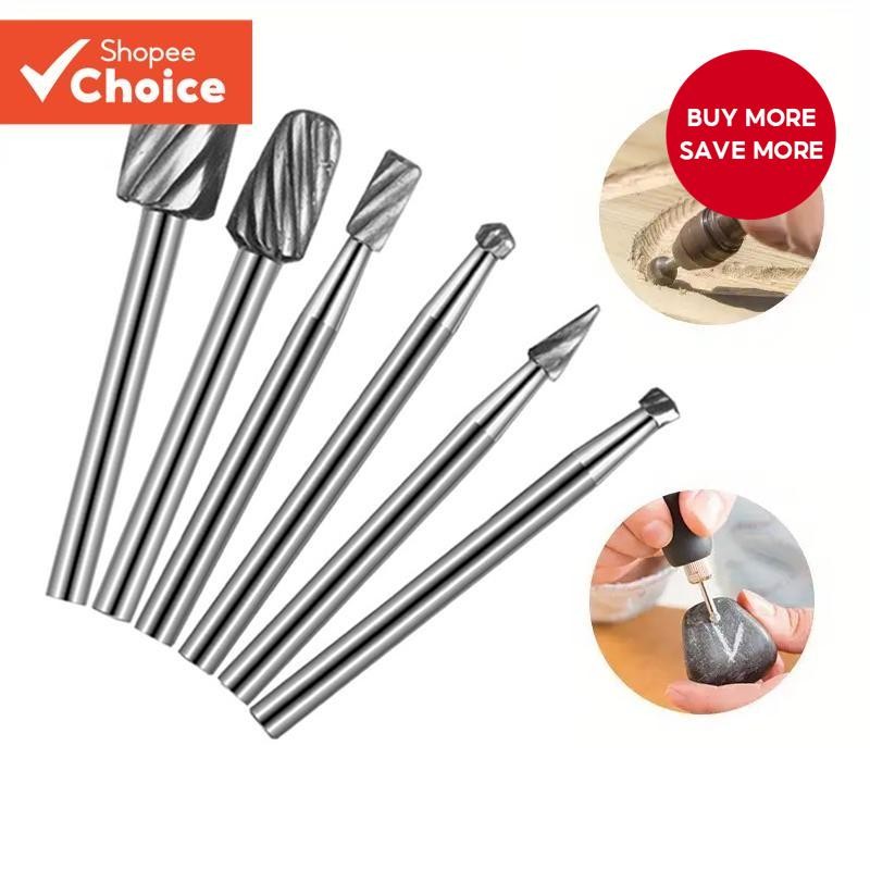 6PCS Mini woodworking small rotating file grinding head DIY carpenter ...