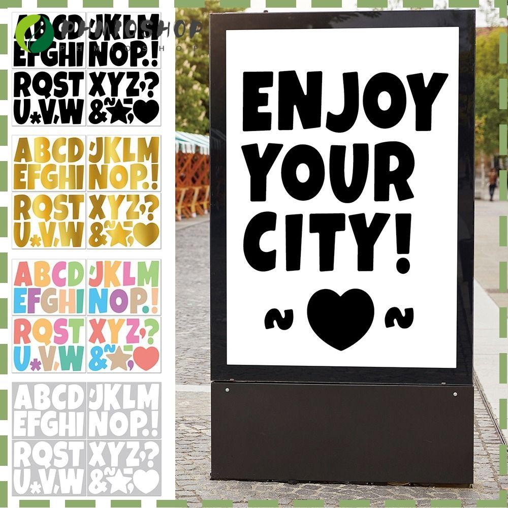 MIOSHOP Letter Stickers, 4 Inch Colorful Notice Board Stickers, Cute ...