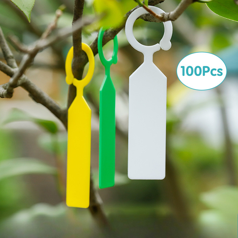 100pcs Plant Tag Plastic Hanging Waterproof Tagging Garden Label Pot ...