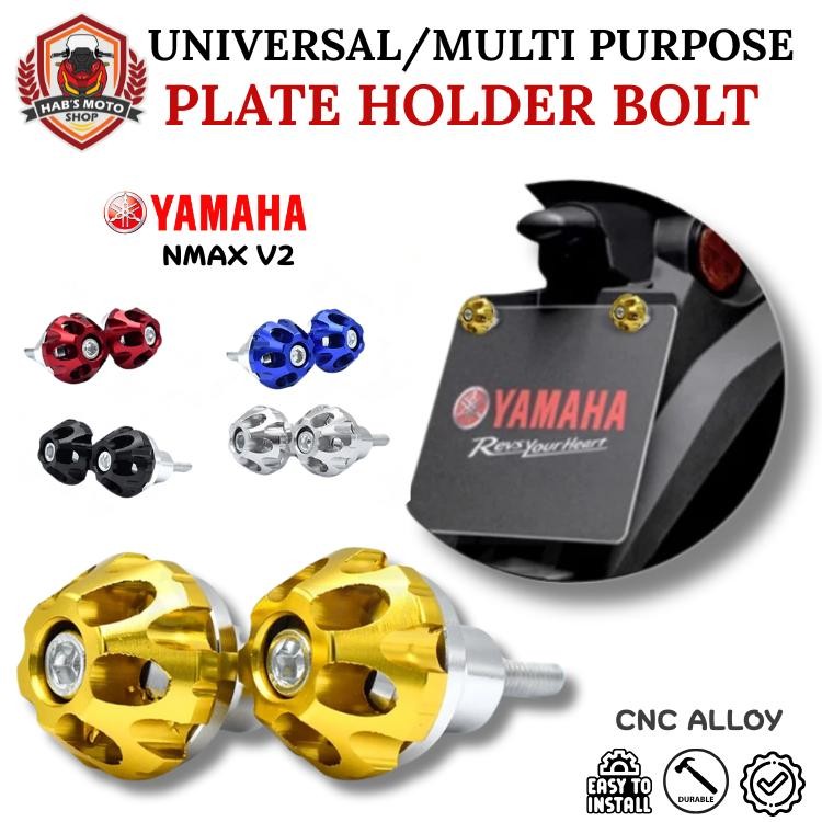 YAMAHA NMAX V2 MOKOTO CNC FULL ALLOY BAR END PLATE HOLDER/MULTI PURPOSE ...