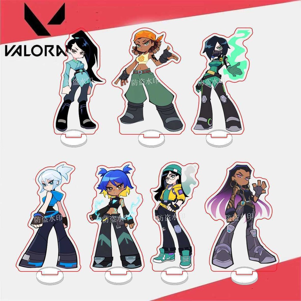 VALORANT Anime Figure Jett Omen Phoenix Sage Sova Toy Figures Woman ...