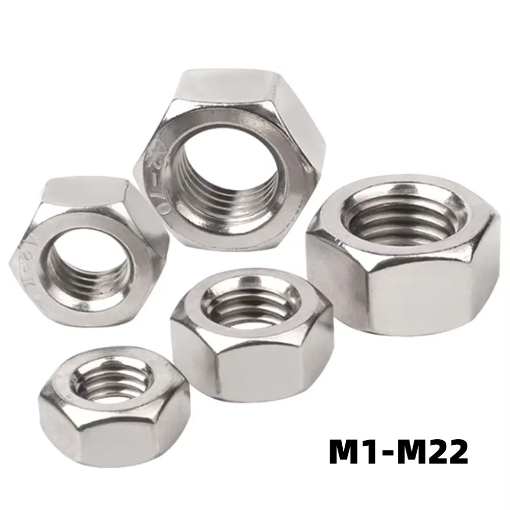 [HKH] 304 Stainless Steel Hex Hexagon Nut for M1 M1.2 M1.4 M1.6 M2 M2.5 M3 M4 M5 M6 M8 M10 M12 ...