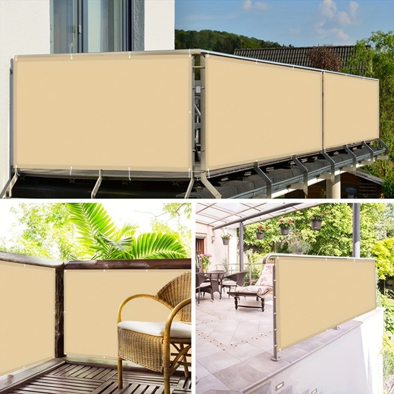 Balcony Deck Privacy Screen Fence Shade Cloth Apartments Railing Screen ...