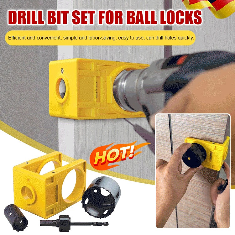 Ball Lock Hole Opener Set Wooden Door Lock Special Drill Bit Door Lock ...