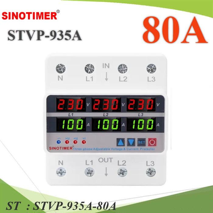 Protective Equipment 3-Phase Voltage Current STVP-935A Sinotimer 80A ...