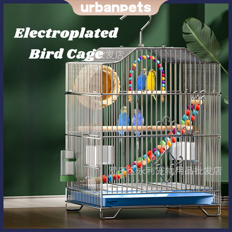 Electroplated Bird Cage Parrot Cage Small Luxury Bird Cage For Budgies ...