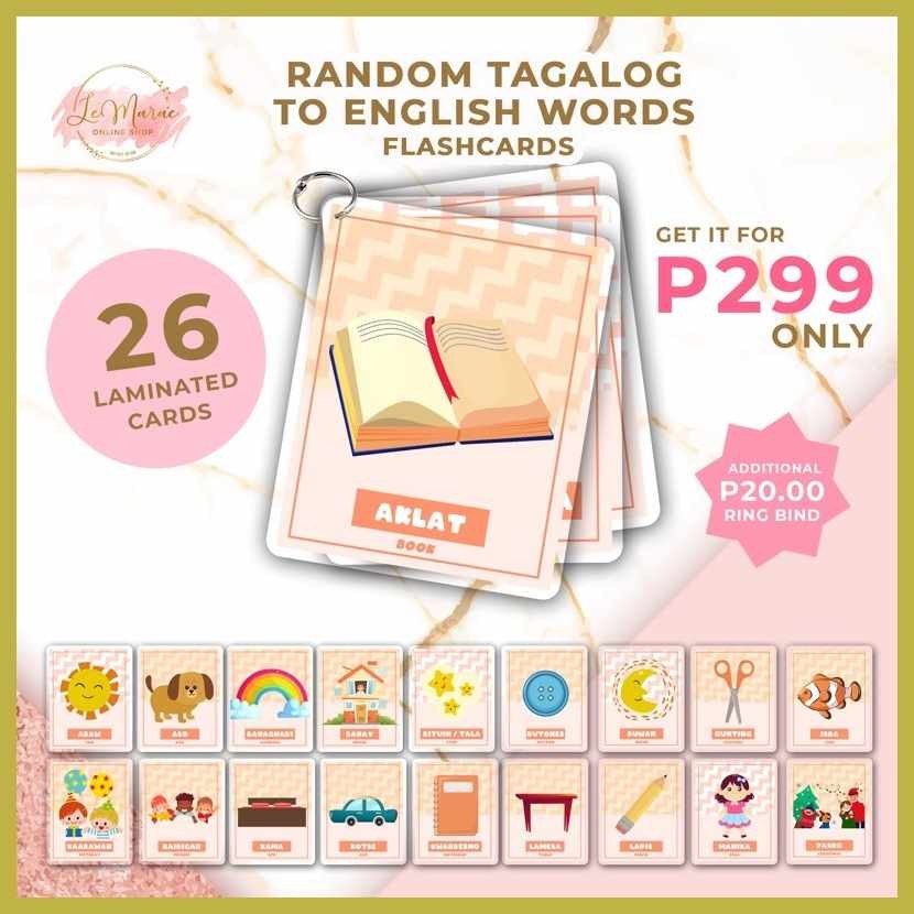 RANDOM+j#TAGALOG&sD^ENGLISH)xR}WORDS>Jw}Laminated>dQ}Educational>Wi ...