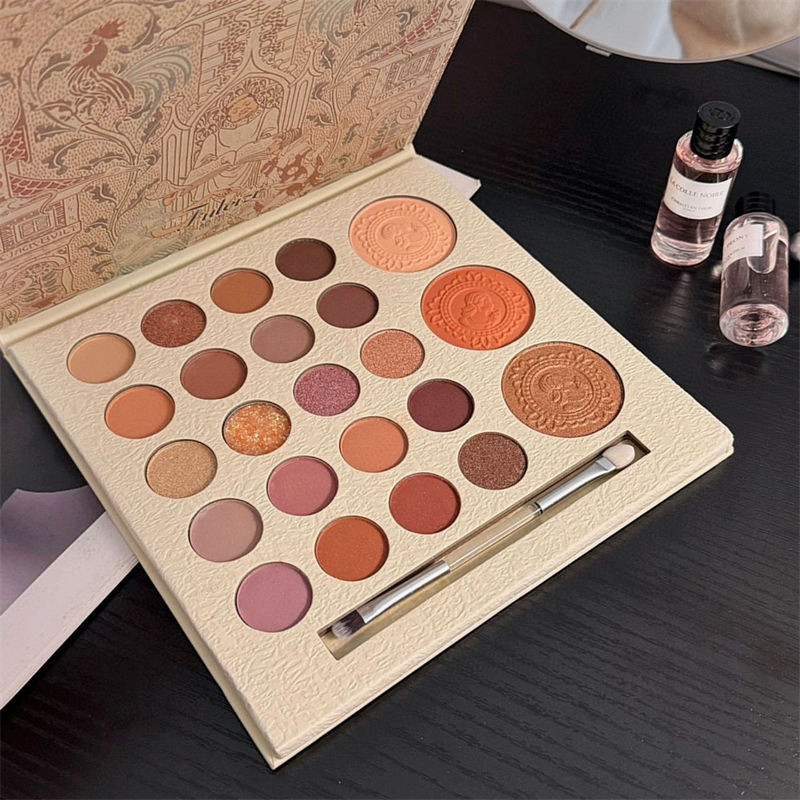 23 Color Earth Tone Eye Shadow Plate, Powder Blusher/Highlight,Makeup ...