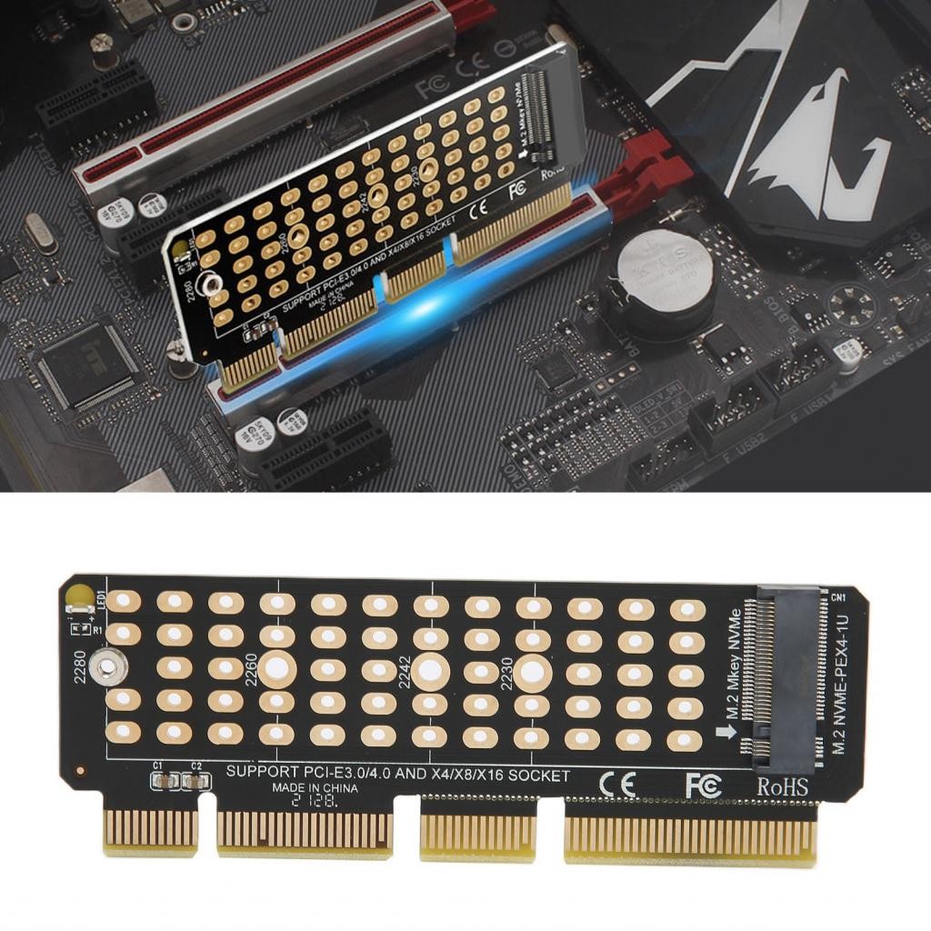 Mingxiu Wisoqu M.2 NVMe Adapter M Key SSD to PCIe 3.0 X4 Converter Card ...